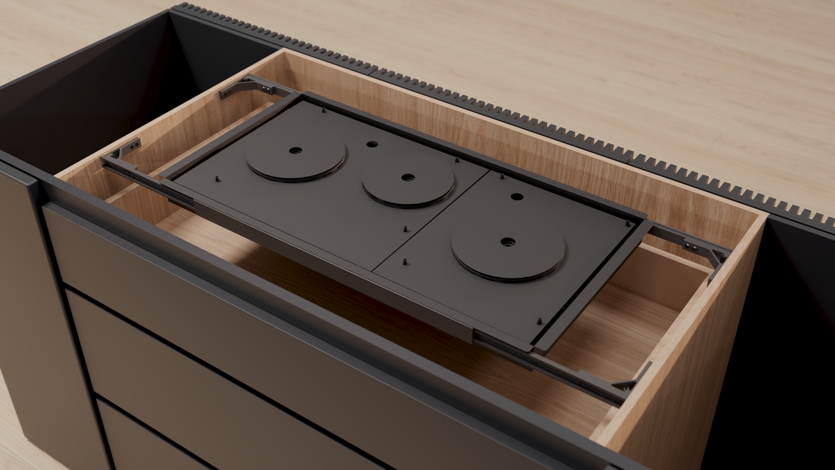 Invisacook 3 Burner Induction Cooktop – Invisible, Flush-Mount (220V ...