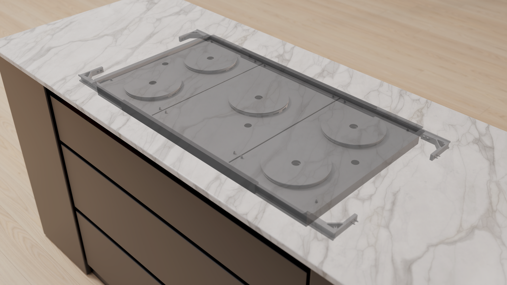 Invisacook 5 Burner 220V – Flush-Mount Invisible Induction Cooktop ...