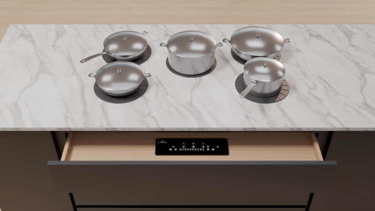 Invisacook 5 Burner 220V – Flush-Mount Invisible Induction Cooktop ...