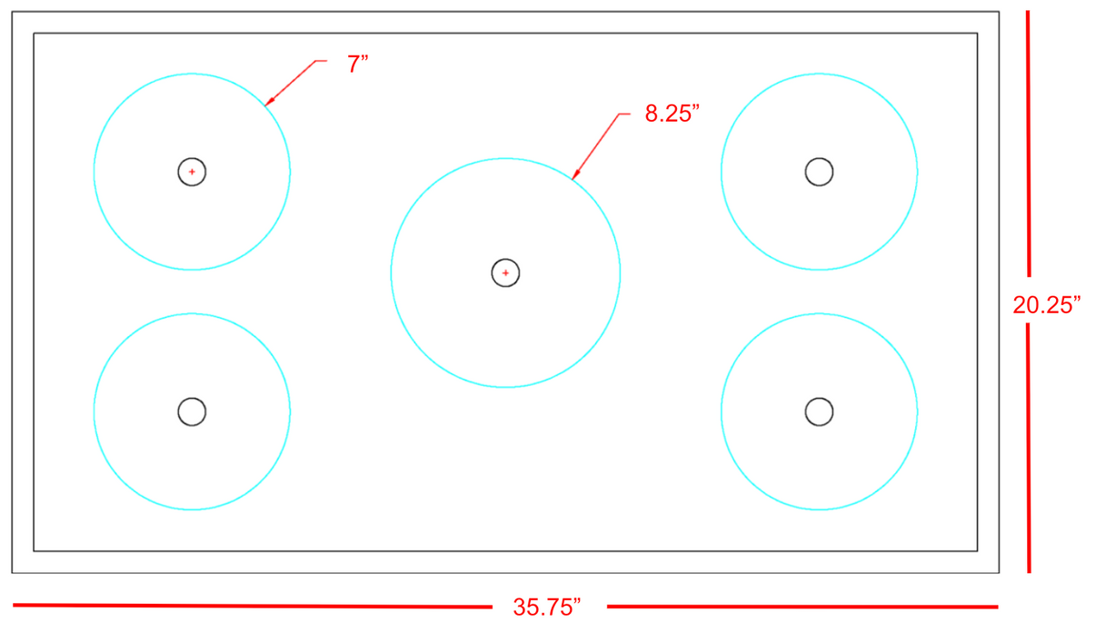 Invisacook 5 Burner 220V – Flush-Mount Invisible Induction Cooktop ...
