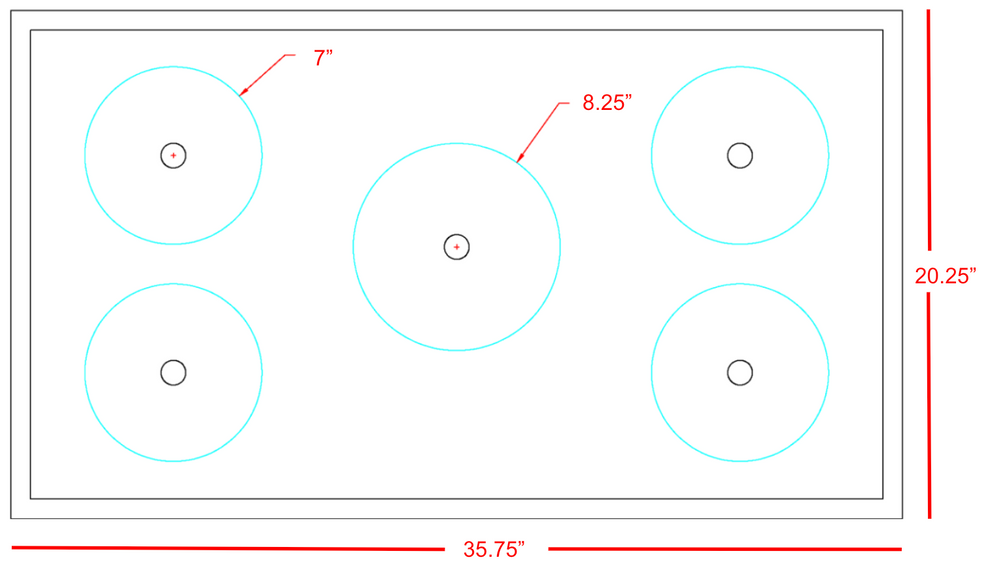 Invisacook 5 Burner 220V – Flush-Mount Invisible Induction Cooktop ...